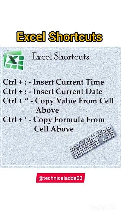 Excel Shortcuts daily use #excel #computereducation #excelformula #excelfunction #excelshortcuts ...