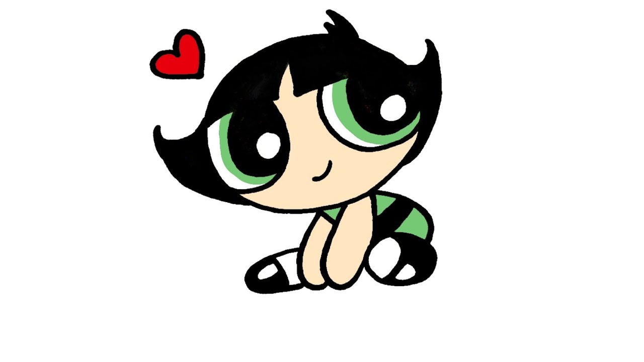 How to draw Powerpuff girls buttercup - YouTube