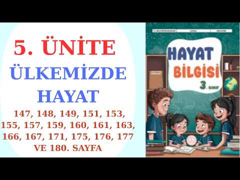 3. SINIF HAYAT BİLGİSİ DERS KİTABI MEB YAYINLARI 5. ÜNİTE ÜLKEMİZDE HAYAT