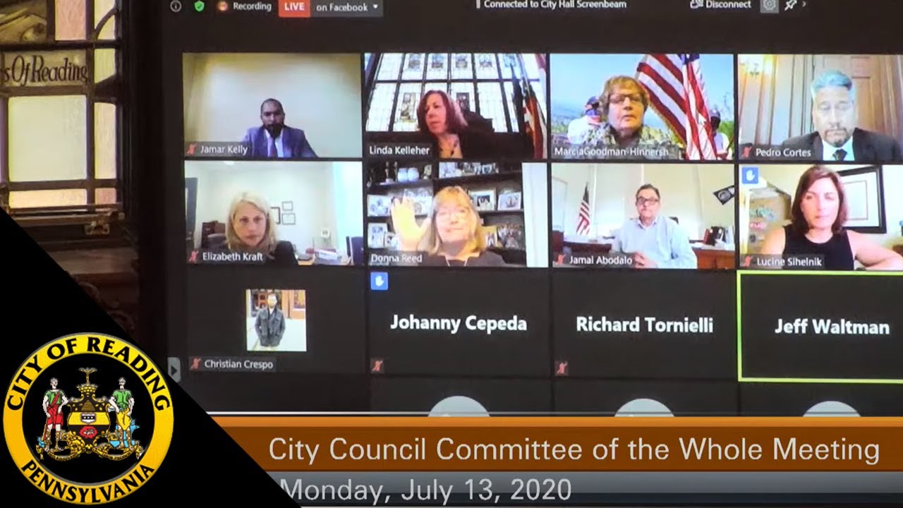 City of Reading Committee of the Whole Meeting 7-13-20 - YouTube
