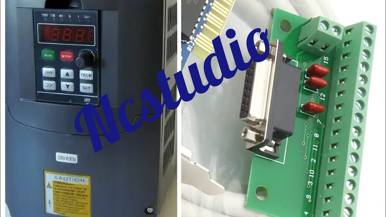 подключение платы Ncstudio 3d к преобразователю частоты hy01d523b - YouTube