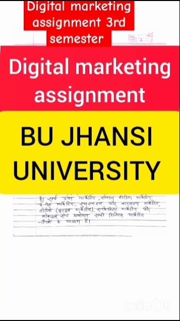 Digital marketing assignment 3rd semester #ba#bsc #assignment #bujhansiexam #shortvideo #shorts ...
