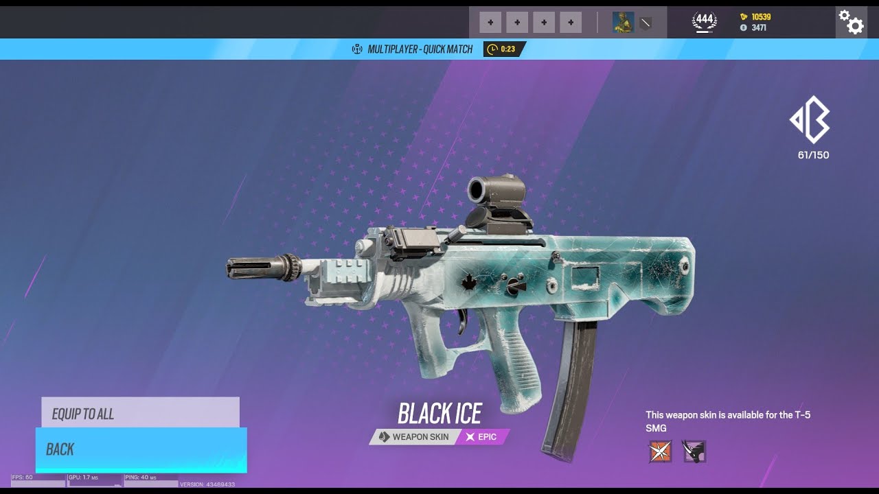 The Day I got my T5 SMG Black Ice - Rainbow Six Siege - YouTube