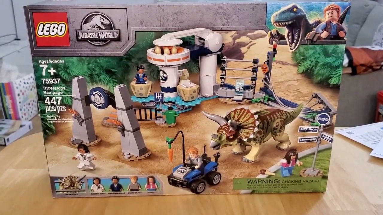 LEGO Jurassic World Triceratops Rampage Set Review! - YouTube