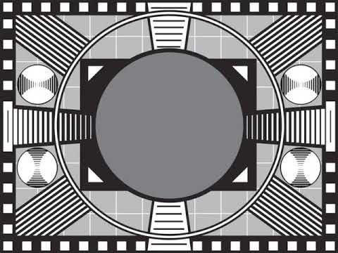 Black & White TV Test Pattern SD + 164.81 Hz Tone - YouTube