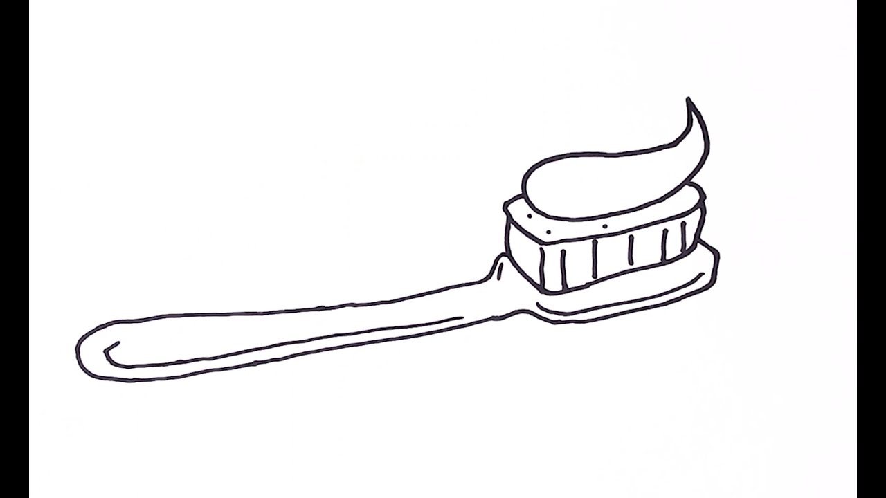 ¿Cómo Dibujar un CEPILLO CON PASTA DENTAL? 🦷🎨 Dibujo de un CEPILLO CON ...