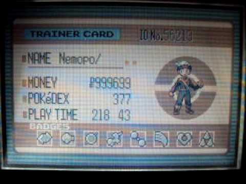 Pokemon Emerald/Ruby/Sapphire - Trainer Card 2* - YouTube