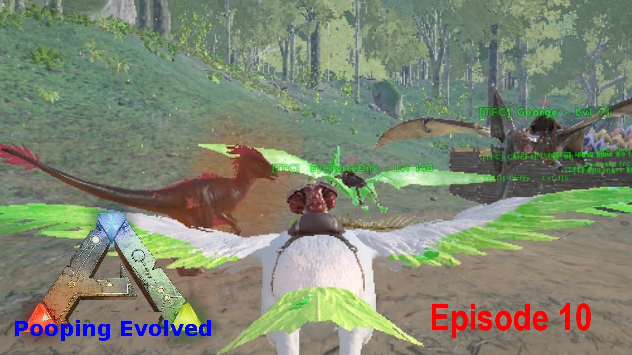 ARK Survival Evolved -Pooping Evolved- Ep10 ALPHA Raptor Attack! - YouTube