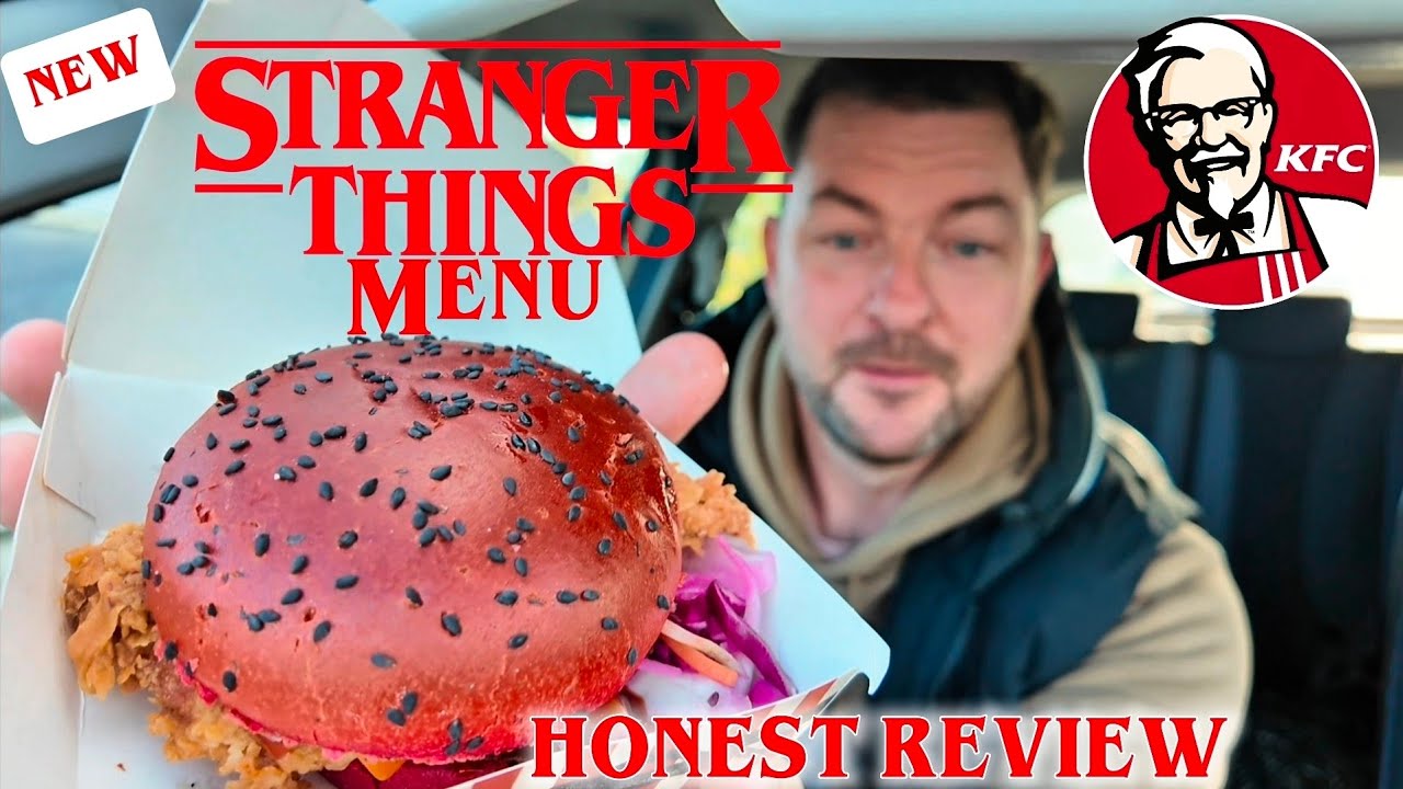 Trying the FULL STRANGER THINGS menu at KFC - NEW - Stranger Wings ...