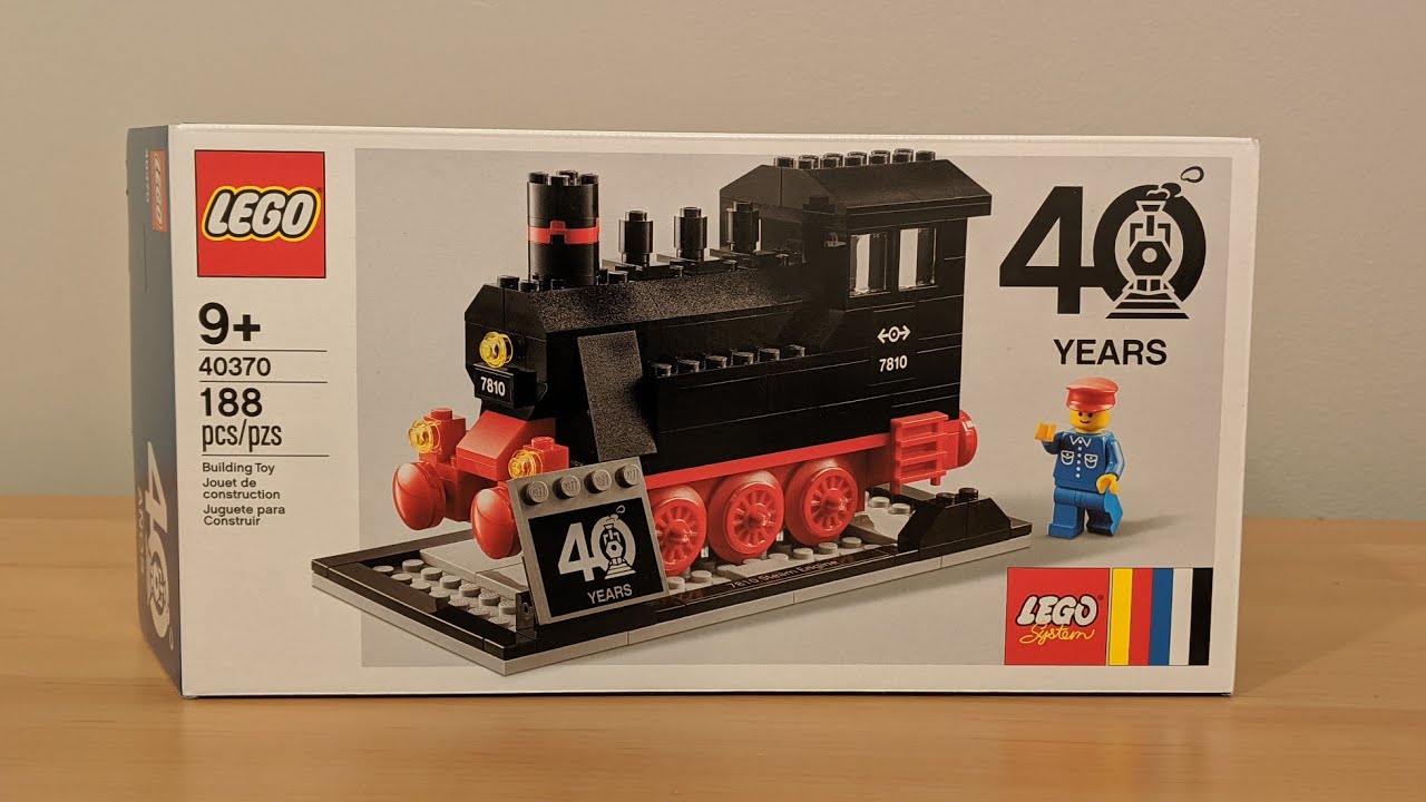 LEGO 40th Anniversary Steam Engine Set 40370 - YouTube