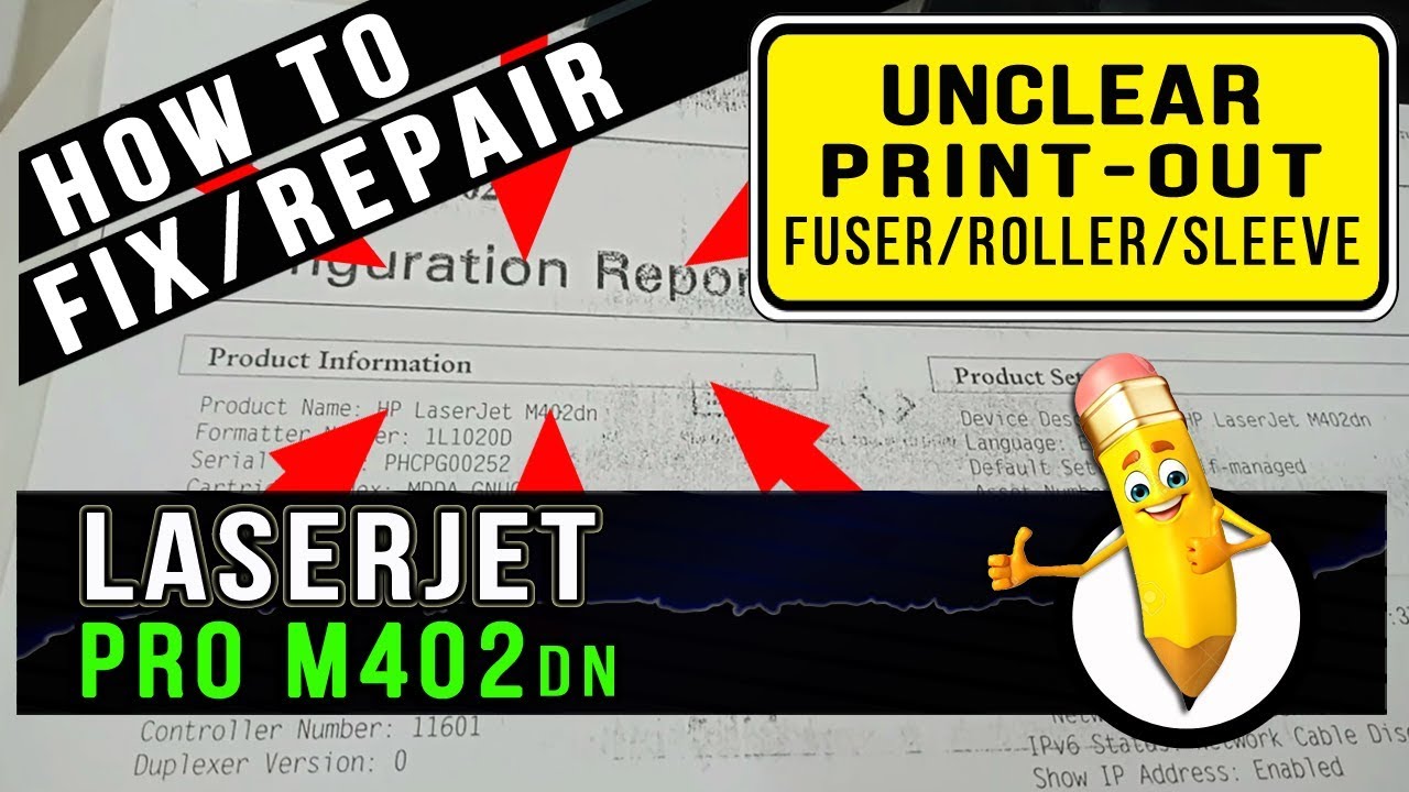 How To Fix/Repair | Print-Out Not Clear | Hp LaserJet Pro M402dn - YouTube