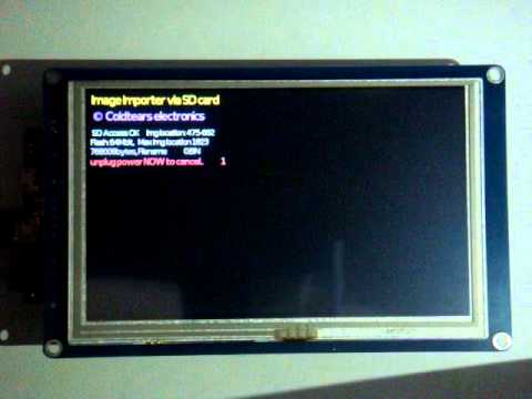 Import of images to flash memory via SD card - YouTube