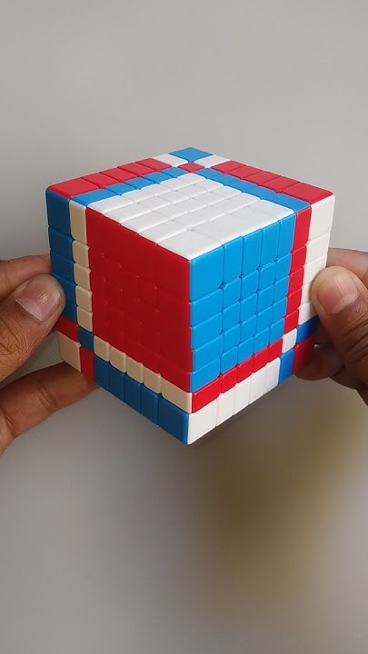 Checkered Cube in a Cube in a Cube Pattern on 7x7 Rubik's Cube #shorts - YouTube