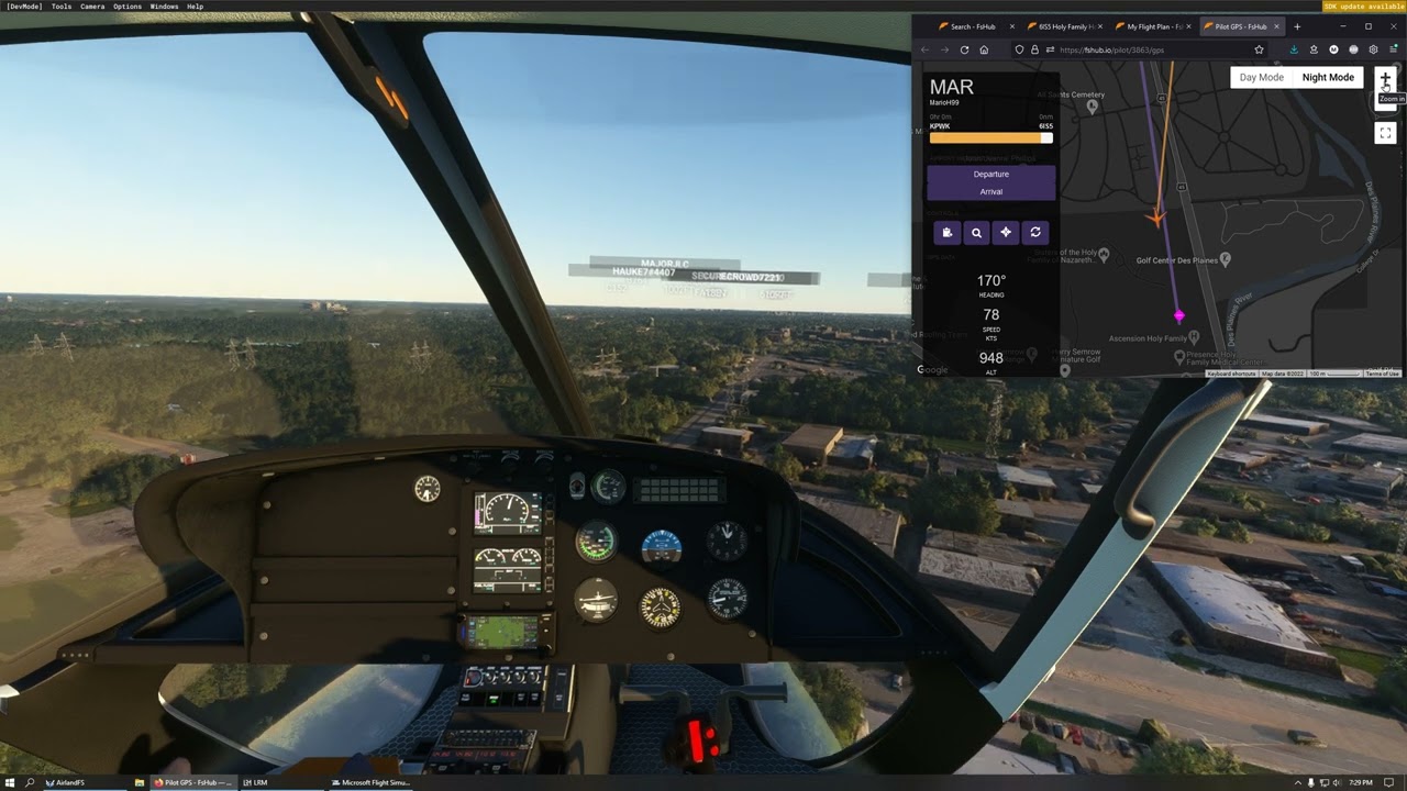 MSFS 2020 - Using FSHub for helicopter operations. Finding helipad ...