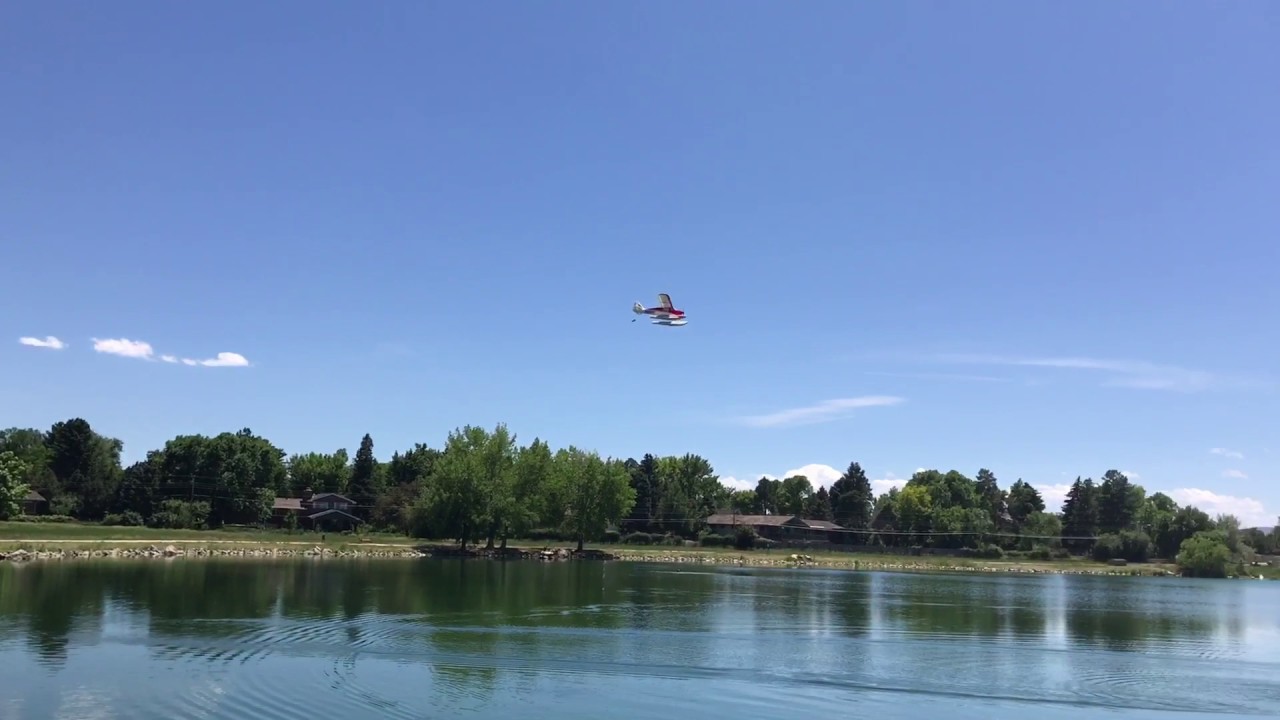 Parkzone Sport Cub S2 on floats w/custom home made water rudder - YouTube