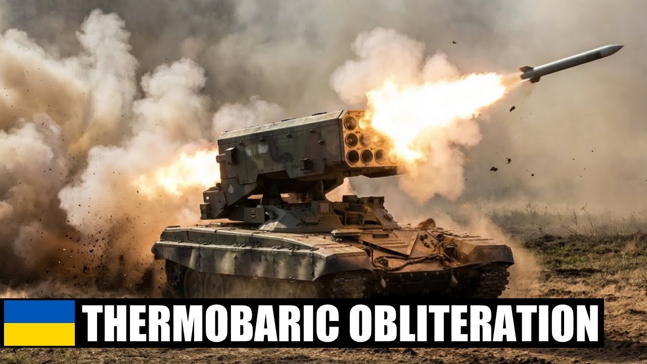 TOS-1A Thermobaric Hell: 24 Rockets in 12 Seconds Create 200-Meter ...
