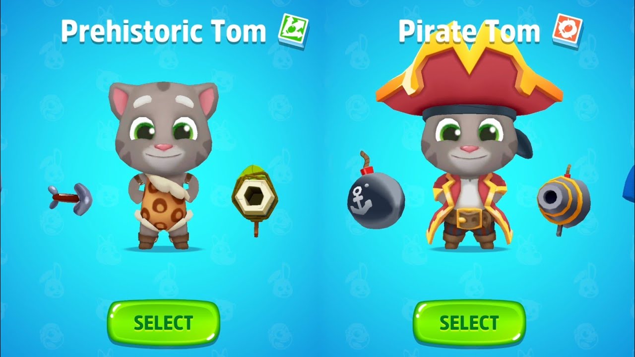 Talking Tom Splash Force - Prehistoric Tom & Pirate Tom Unlocked - New ...