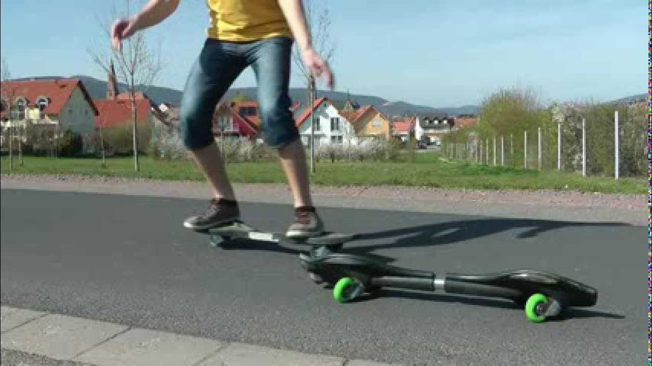 Waveboard Trick Tutorial - Auf zweites Waveboard springen - YouTube
