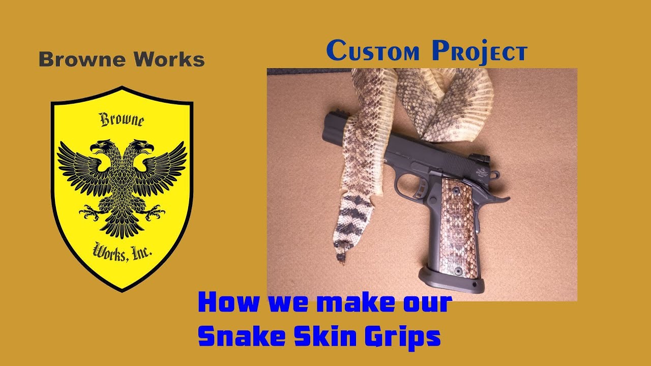 RIA 1911 A2 HC double stack Rattle Snake Skin grips - YouTube