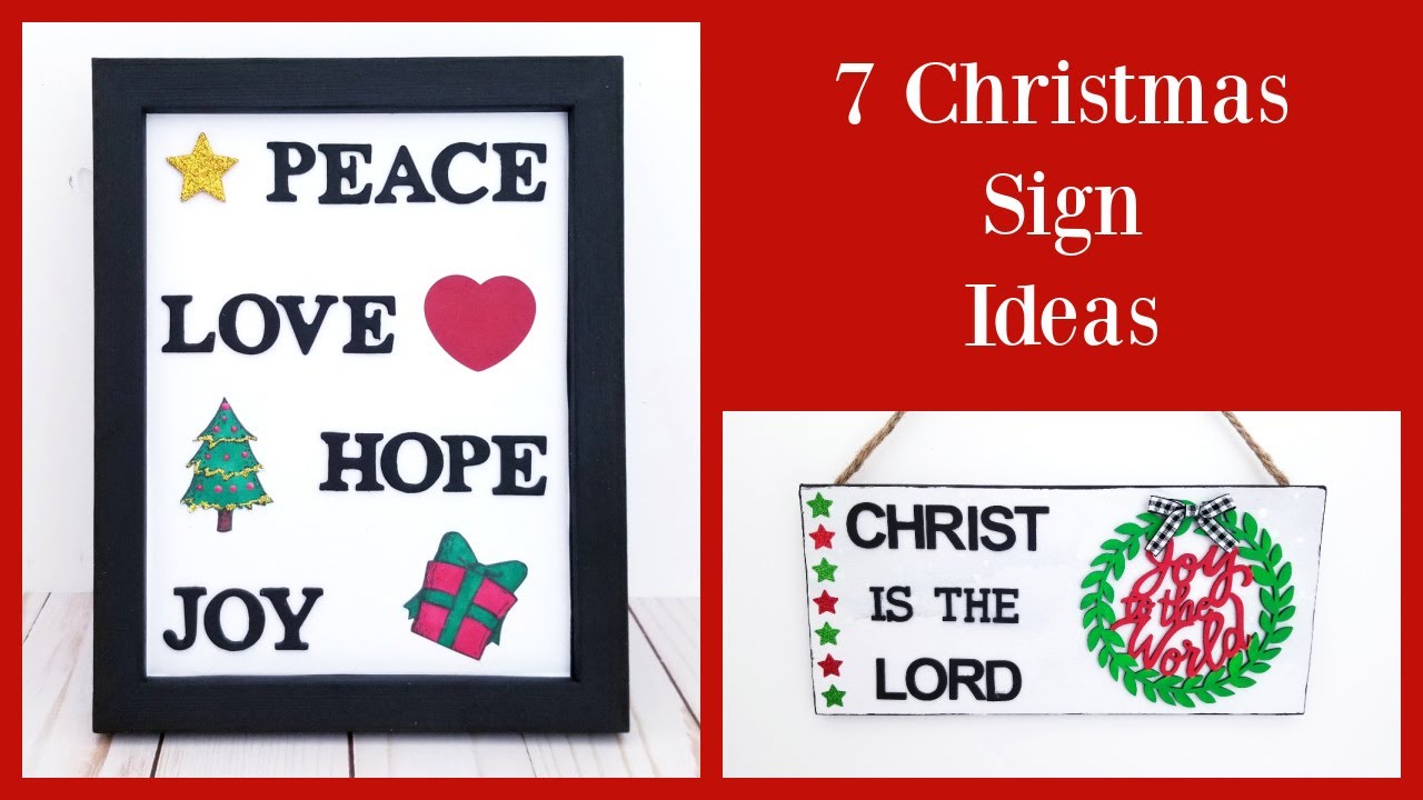7 DIY Christmas Sign Ideas | Christmas Crafts | Nanda's Crafts - YouTube