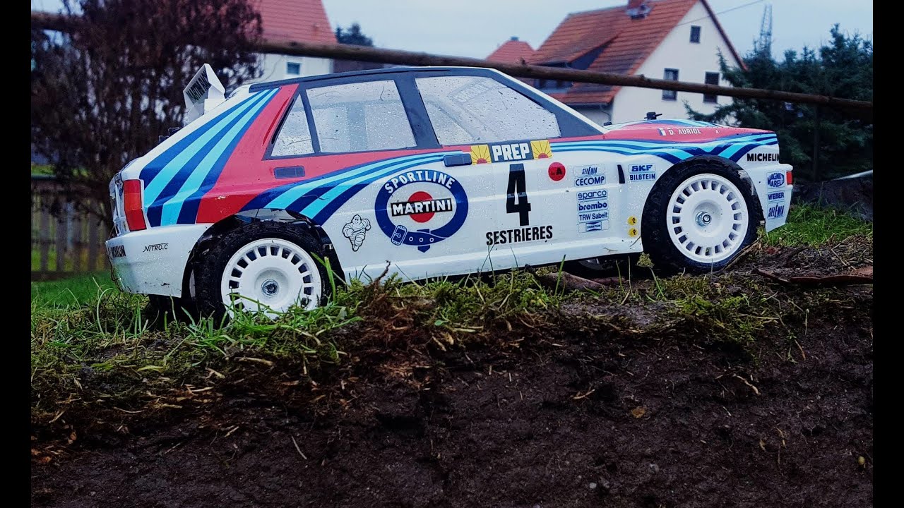 Tamiya Lancia Delta Integrale HF 16V Turbo on modified TT-02 Brushless ...