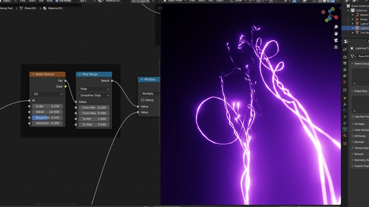 Blender Slow Mo Lightning(?) Sim - YouTube