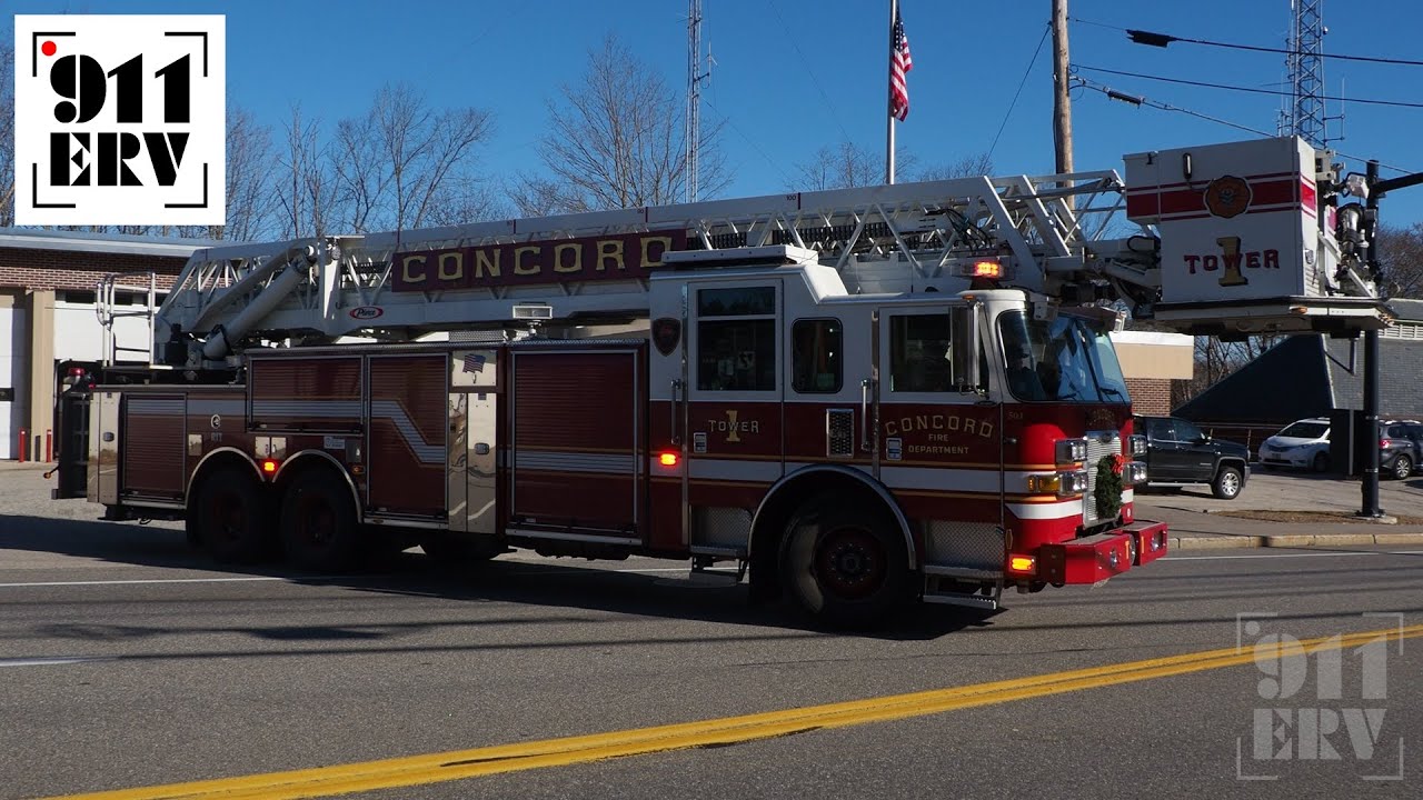 Concord Fire Truck Responding | Tower 1 - YouTube