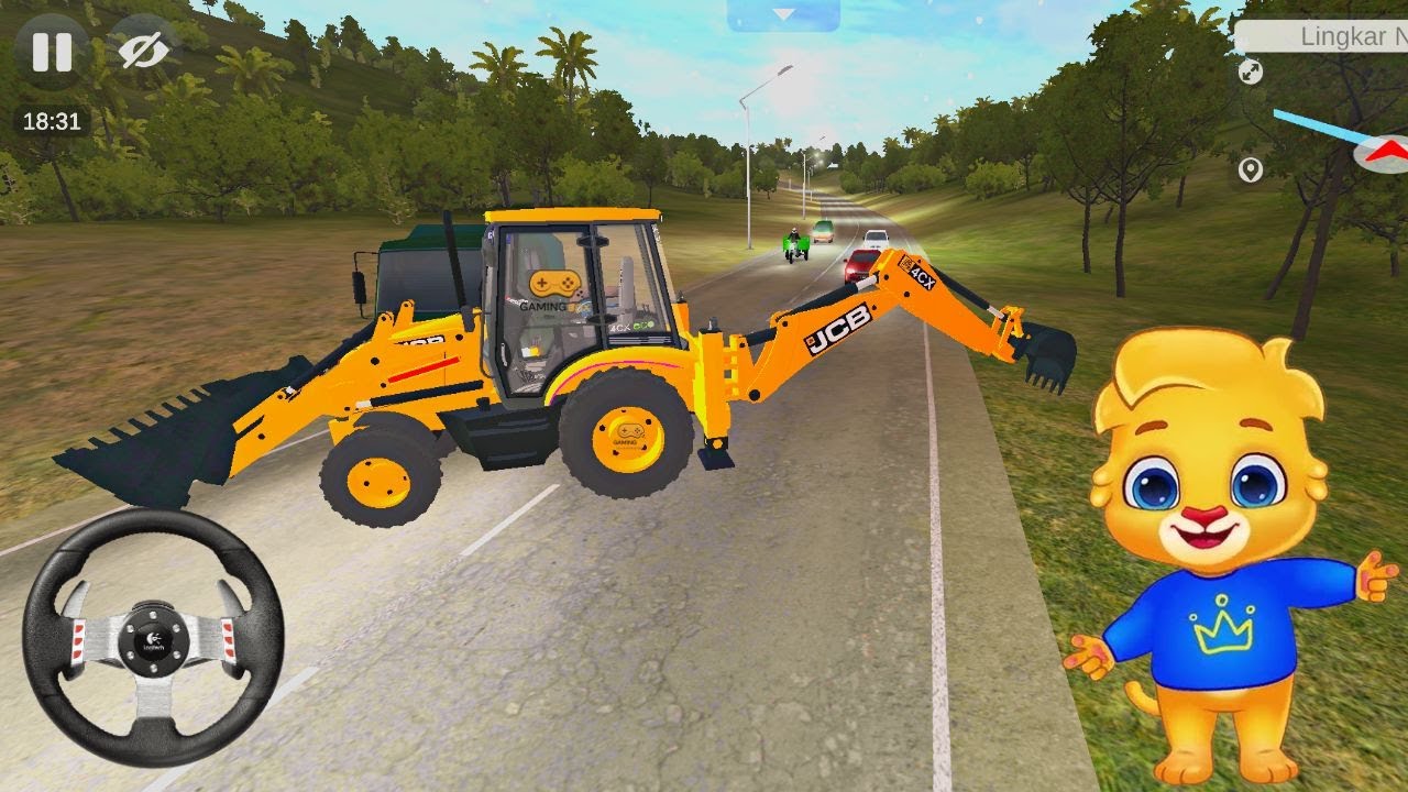 LIVE - JCB 3DX BACKHOE LOADER BUS SIMULATION | DRIVING TRACTOR LIVE STREAM - YouTube