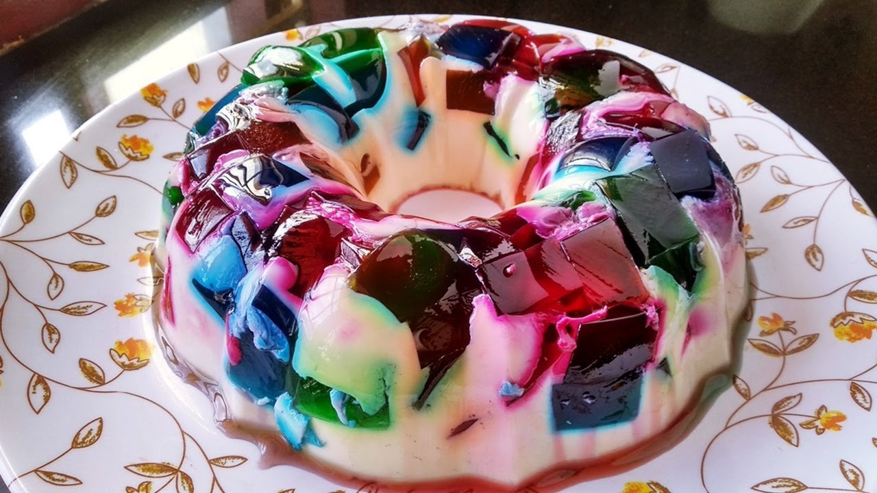 Broken Glass Jello Pudding | Christmas pudding | China grass Recipe ...