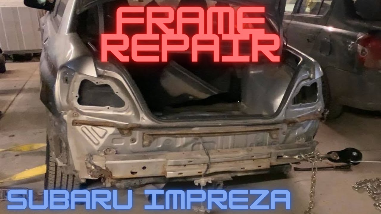 Subaru Impreza Frame Repair After Crash - YouTube