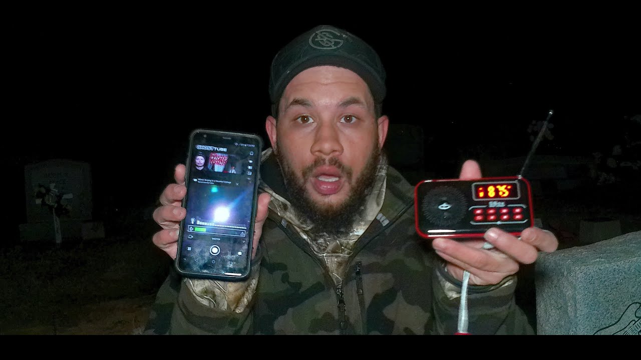 GHOST TUBE VOX Vs. S-BOX IN A VERY HAUNTED CEMETERY!! (SPIRIT SAID THEY ...