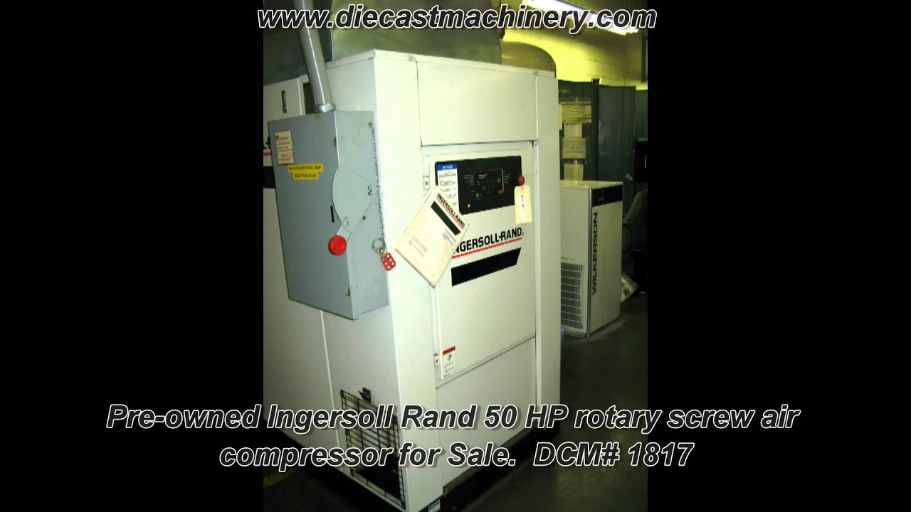 Used Ingersoll Rotary Screw Air Compressor. DCM 1817 - YouTube