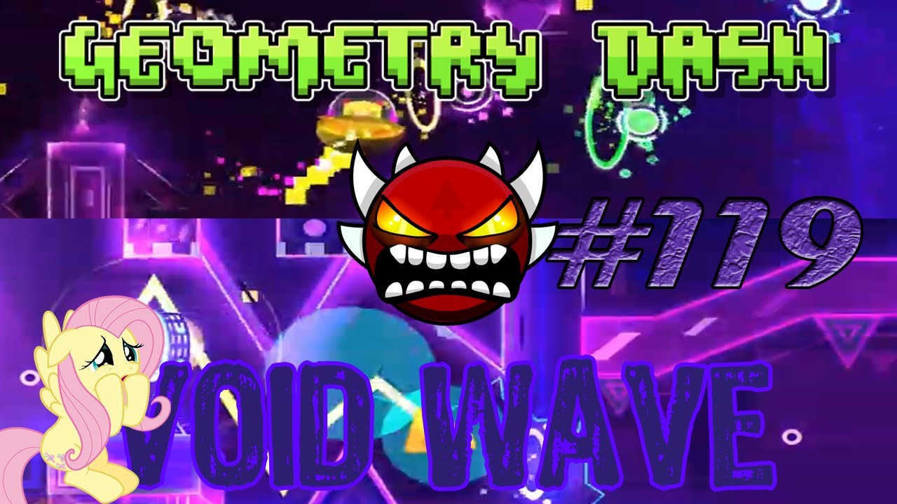 🕳Пустая длинная ВОЛНА!🕳 - GD #119 - Extreme Demon - Void Wave (нарезка ...