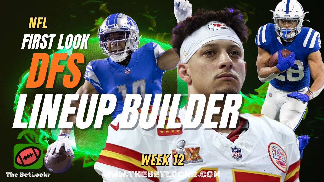 NFL DFS Week 12: Lineup First Look and Strategy Builder - YouTube