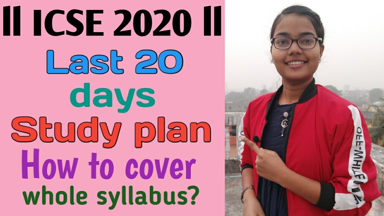 ICSE 2020 ll Last 20 days Study planning for Board Exam ll Master Mind ...