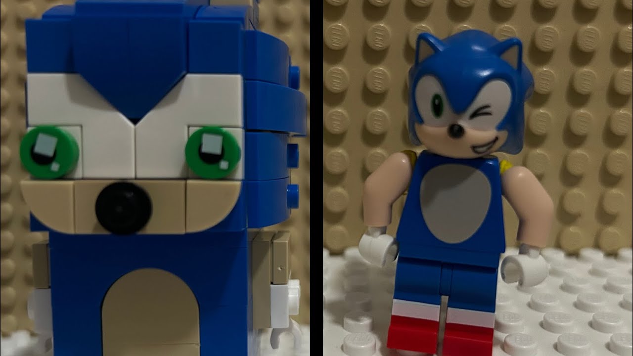 LEGO Sonic builds Sonic BrickHeadz rapidly - YouTube