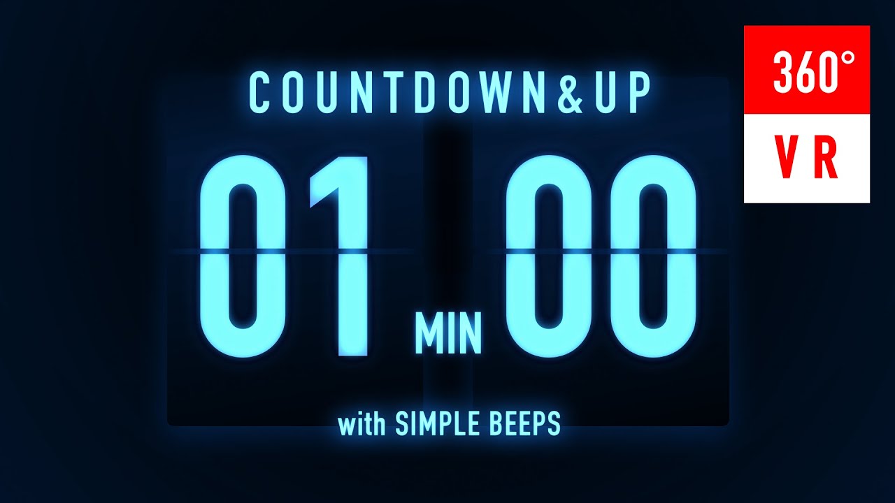 1 Minute Flip Clock Timer Coundown & Countup VR Timer 🔵 Flip Clock with ...