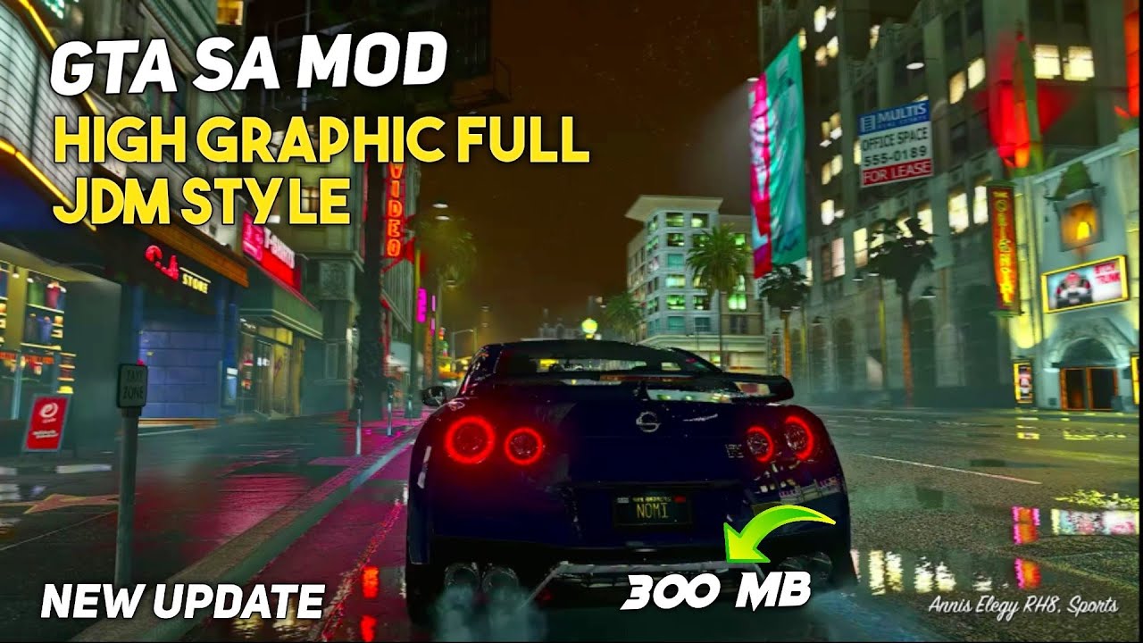 GTA SA MOD High Graphic Full JDM Drift - YouTube