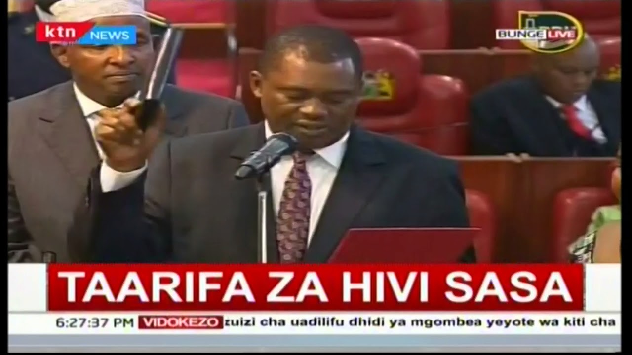 Speaker-elect Justin Muturi swearing in ceremony - YouTube