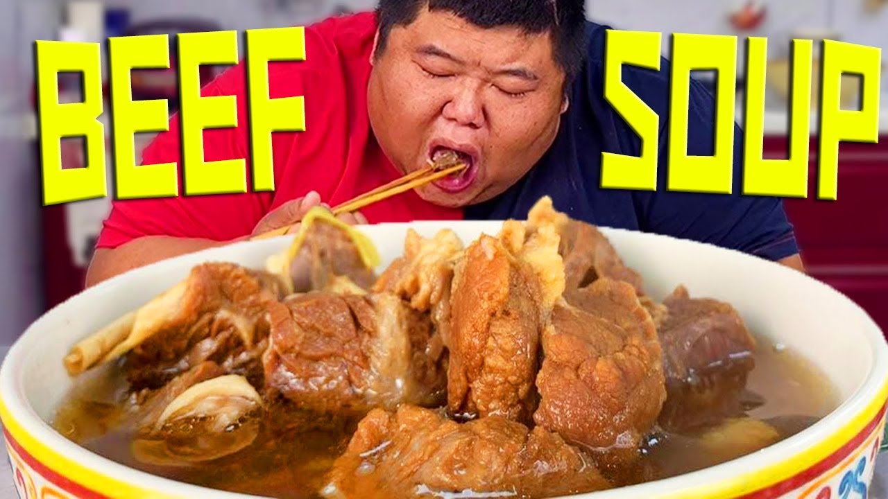 Pita Bread Soaked in Beef Soup| 550-pound man is super satisfied #Fat ...