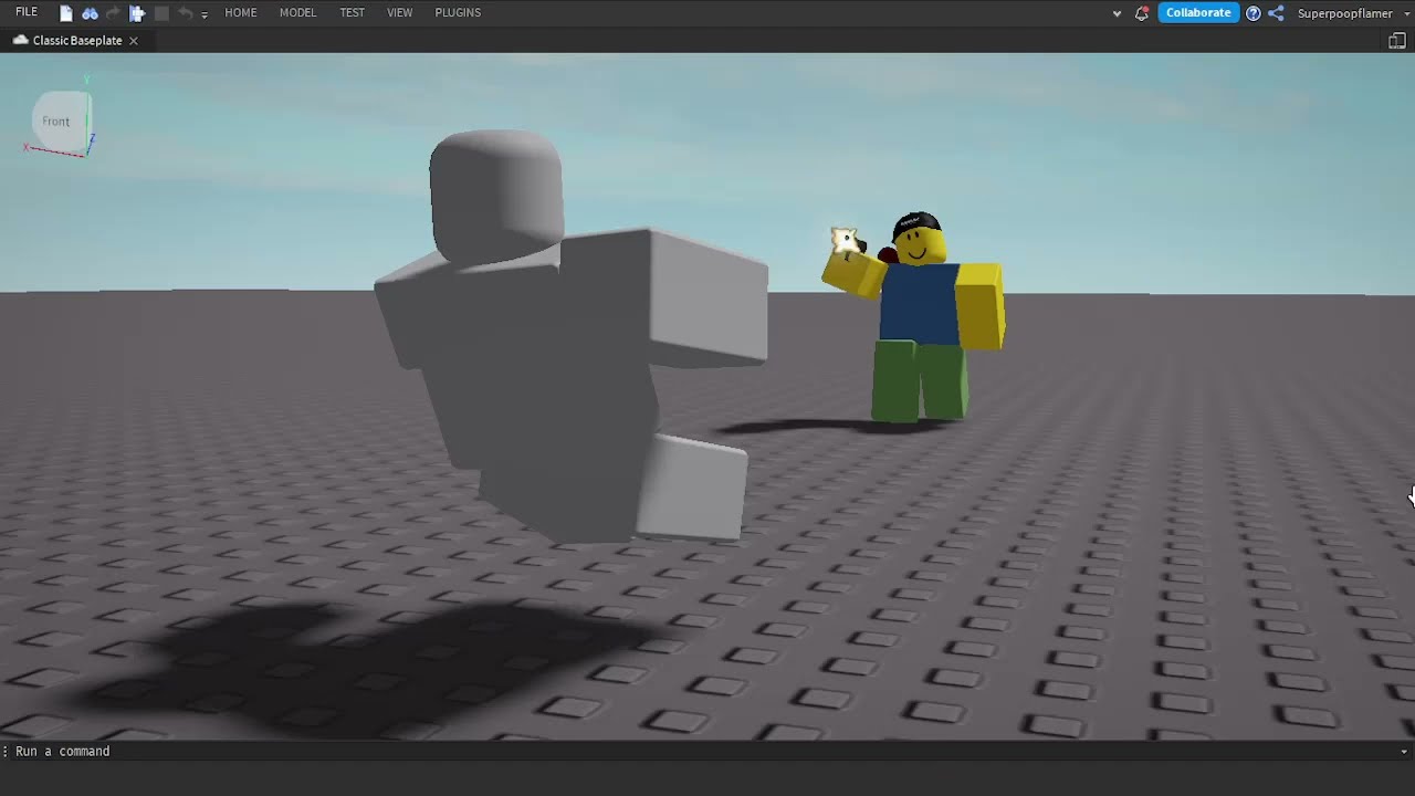 Noob shooting a dummy with a pistol (Moon animator) - YouTube