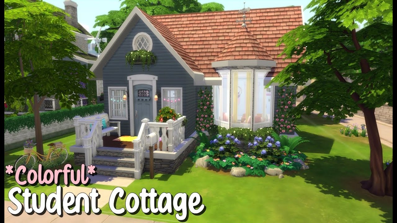 Student Cottage *fun & colorful* | The Sims 4 - YouTube