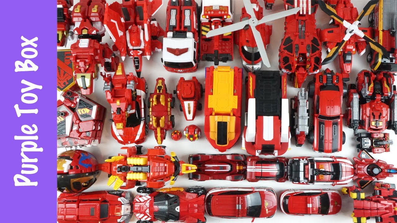 55 Red Transformer Robot Car Dinosaur Airplane Animal Battle Ship Fire ...