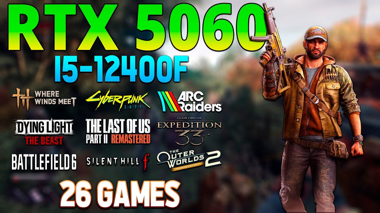 RTX 5060 + i5-12400F : 26 Games Benchmark (2025) – RTX 5060 Performance ...