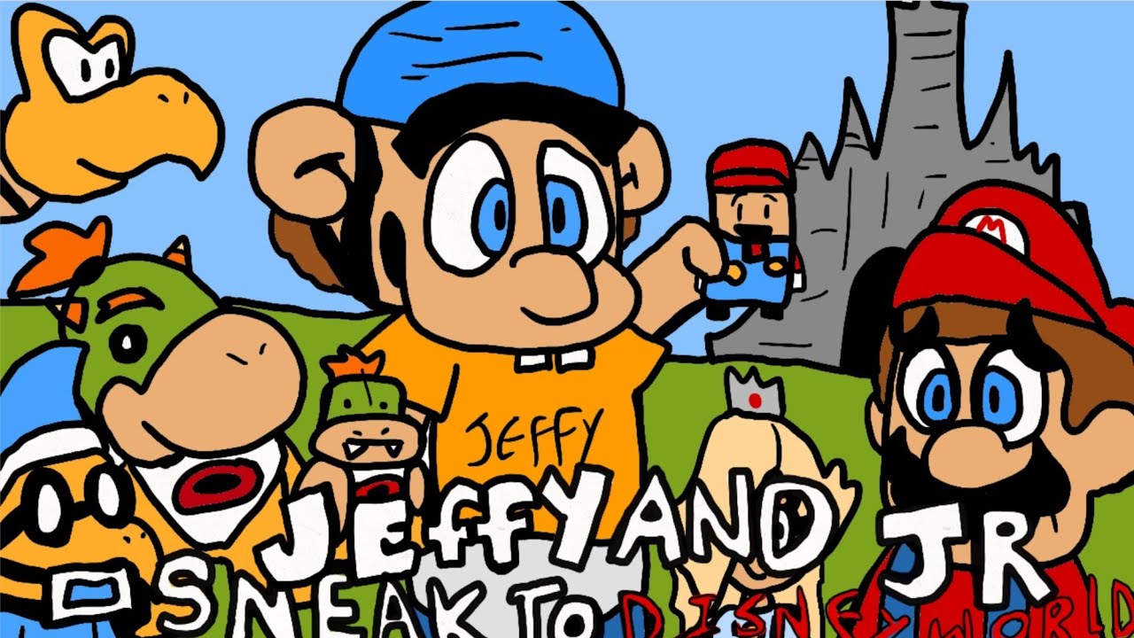 SML movie: Jeffy and Junior sneak to Disney World animated - YouTube