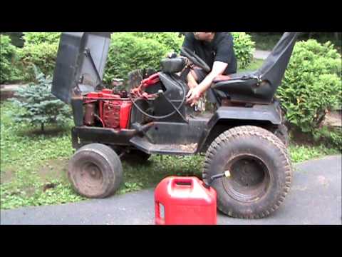 Sears Craftsman FF20 Monster Garden Tractor - first start - YouTube