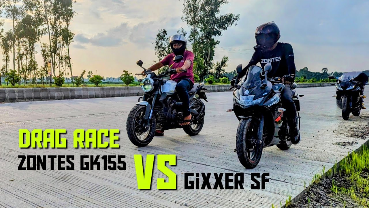 Zontes GK 155 vs Suzuki Gixxer SF Fi ABS Drag Race | BikeLover - YouTube