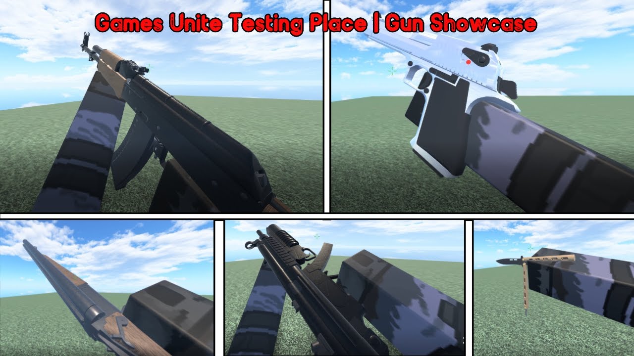 Gun Showcase | Roblox Games Unite Testing Place - YouTube