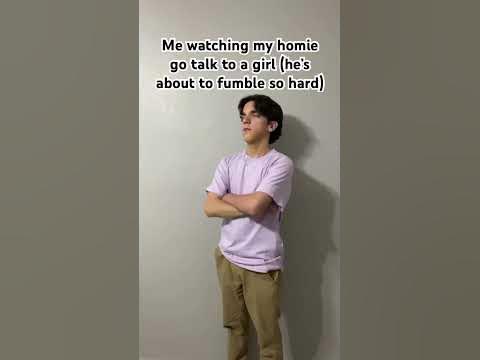 Me watching my homie go talk to a girl - YouTube