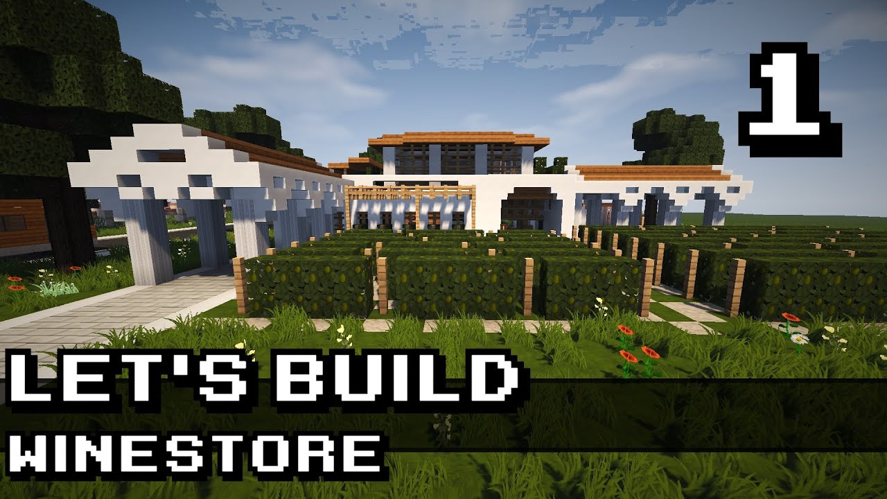 Minecraft - Let's Build: Mediterranean Winestore - Part 1/3 [HD] - YouTube